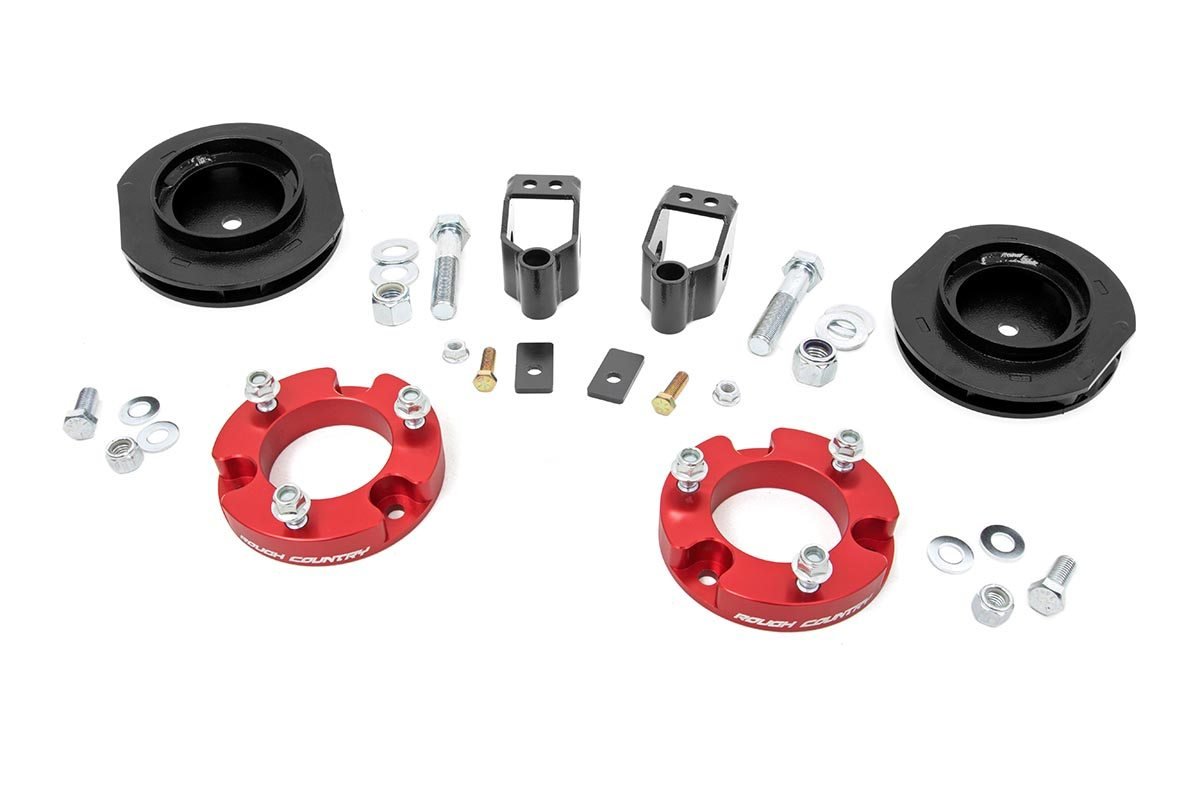 crossroadgaragellc.com: 2 Inch Lift Kit - X-REAS - Red Spacers - Toyota ...